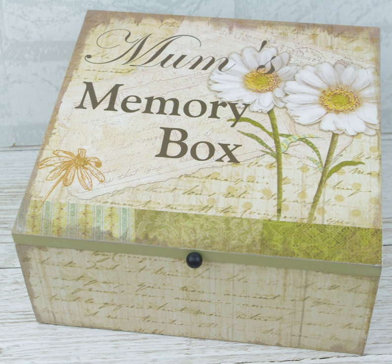 Wooden Memory Box Keepsake Chest Daisy Mum Ideal Mothers Day | Etsy UK