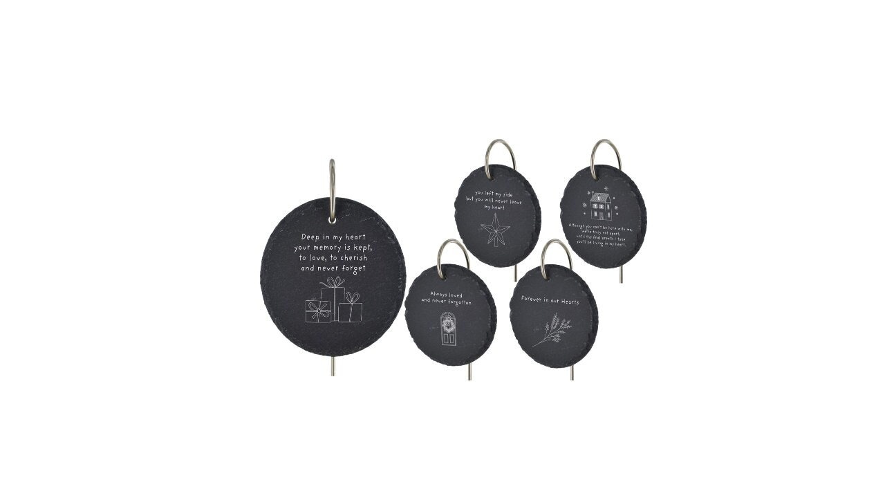 Christmas Grave Stick Marker Plaque Slate Memorial Ornament Graveside ...