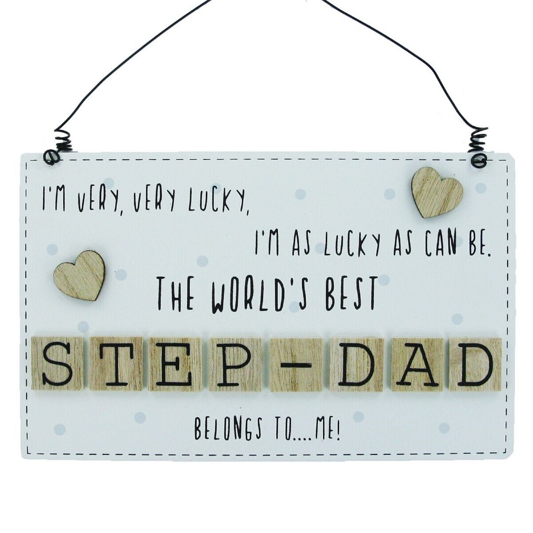 Step Dad Plaque the Worlds Best Step Dad 3D Letters Tile Gift Cream ...