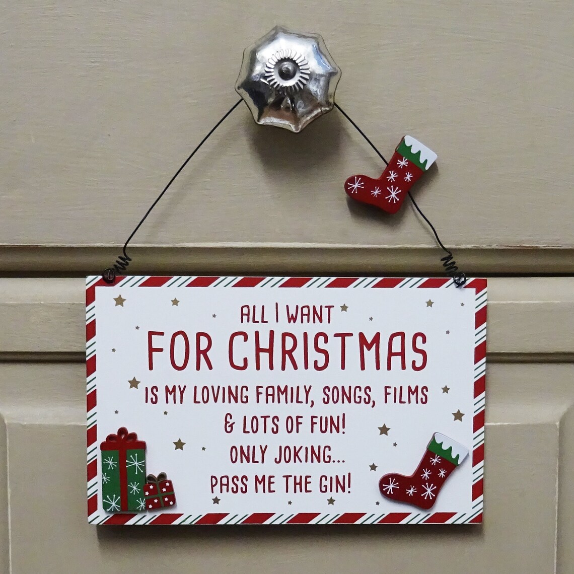 Christmas Plaque Xmas Decorations Humourous Sign Sarcastic Dry | Etsy