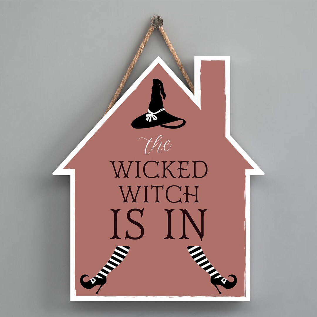 Wicked Witch House Plaque, Fun Halloween Sign - Etsy