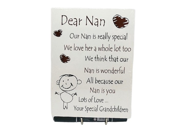 Wooden Plaque Sign Dear Nan Personalise Your Own Plaque Wooden | Etsy