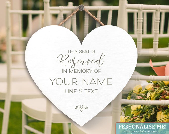 Wooden A5 Wedding Sign/personalised/custom/memorial/in Loving Memory ...