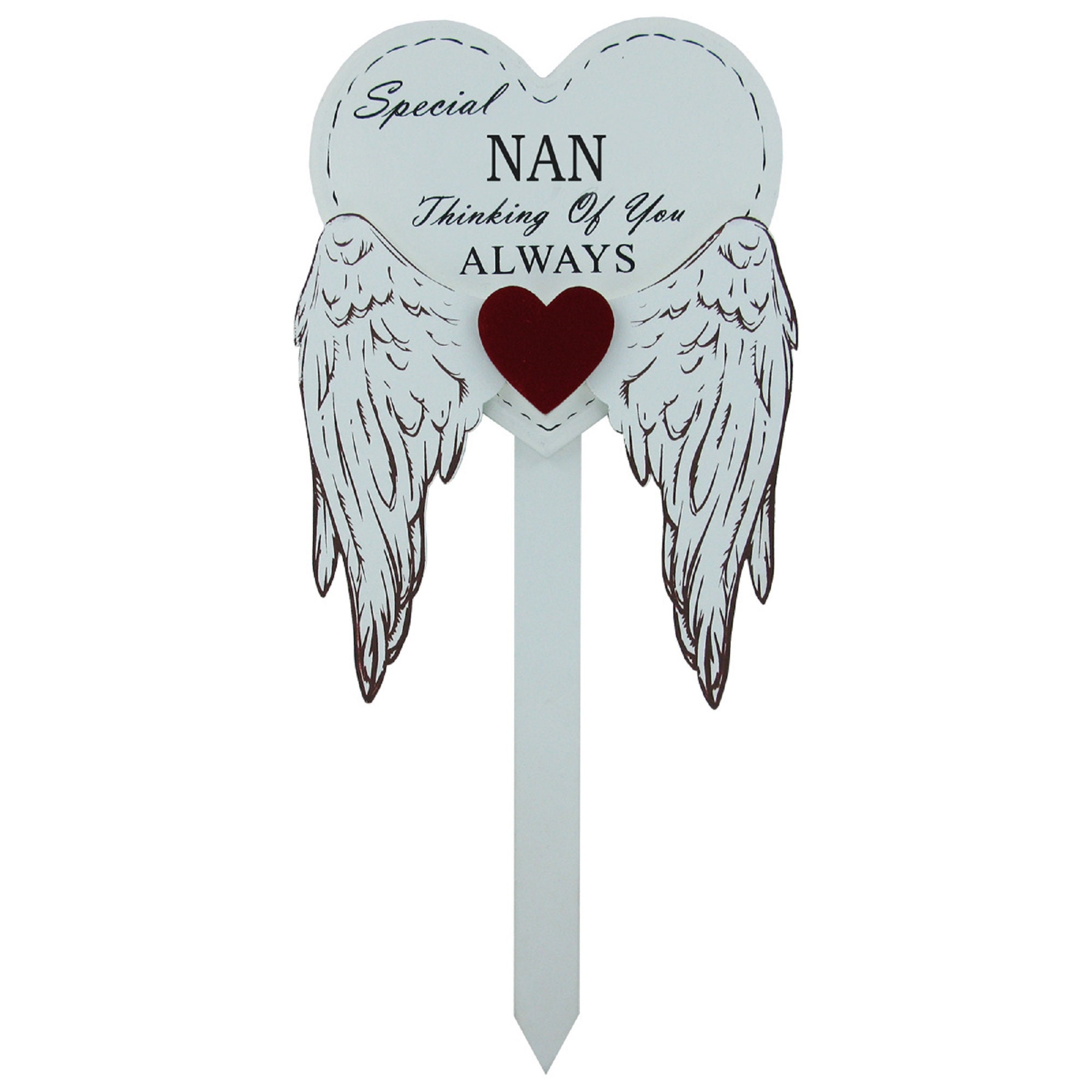 Special Nan Grave Stick Graveside Memorial Guardian Angel Wings Tribute ...