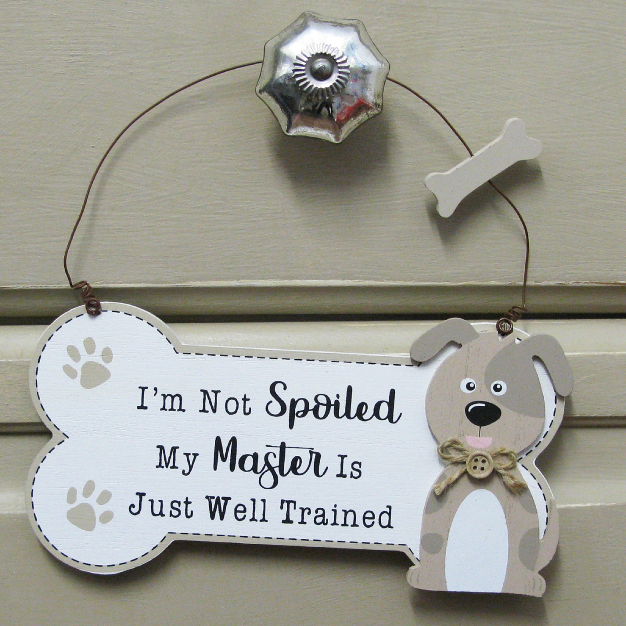 Dog Plaque Humour Sign Bone Shape Wooden Plaques Choice of 4 - Etsy UK