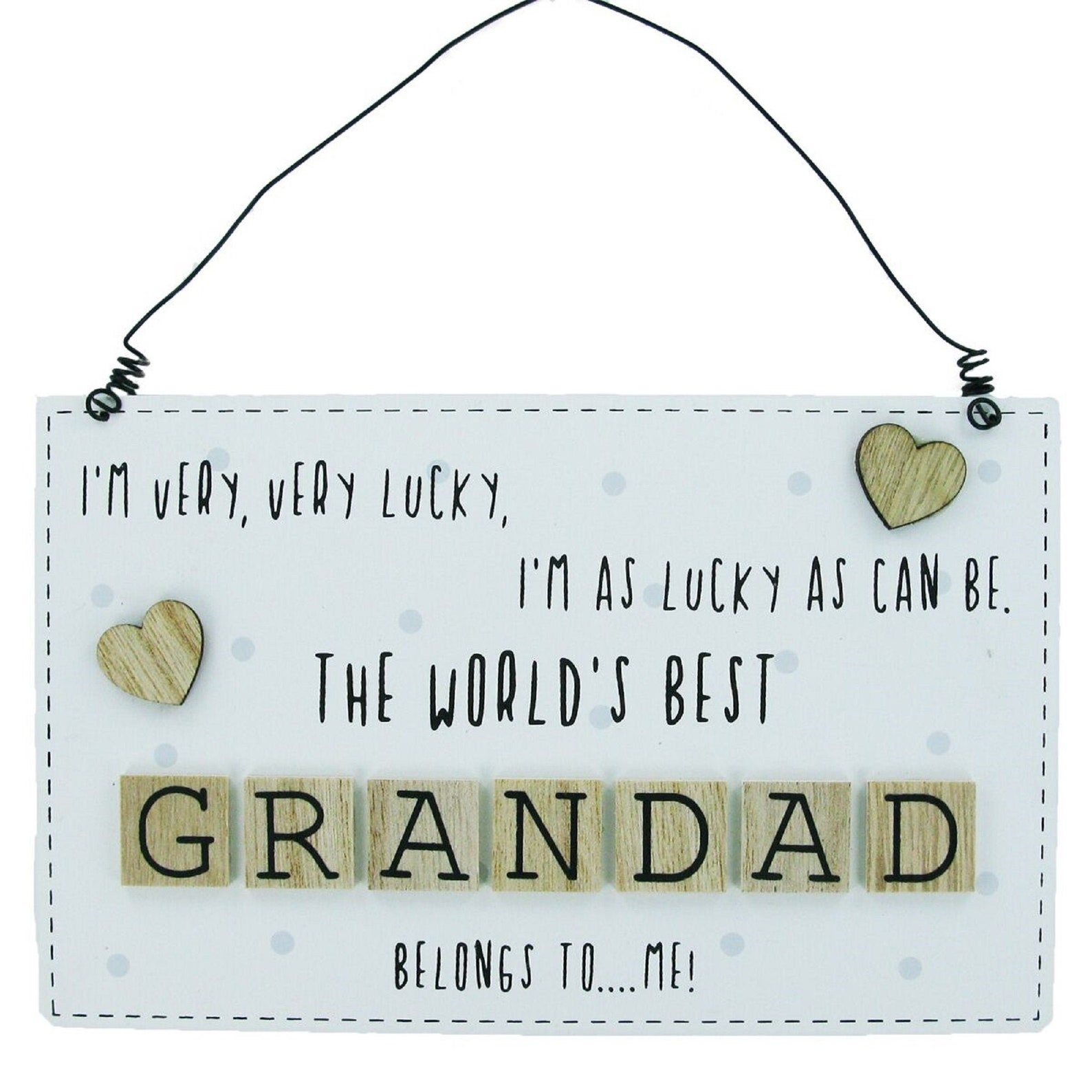 Plaque The Worlds Best Grandad Sign 3D Letters Tiles Gift | Etsy