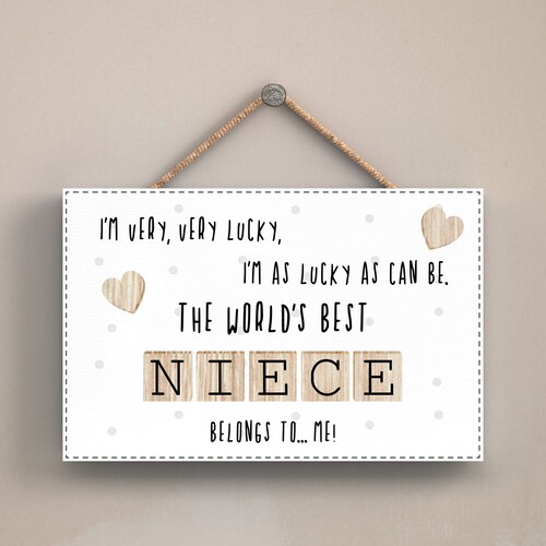 Niece Plaque the Worlds Best Niece 3D Letters Tile Sign Gift - Etsy