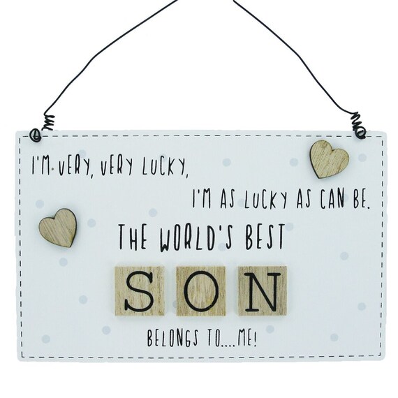 Son Plaque The Worlds Best Son Sign 3D Letters Tiles Gift | Etsy