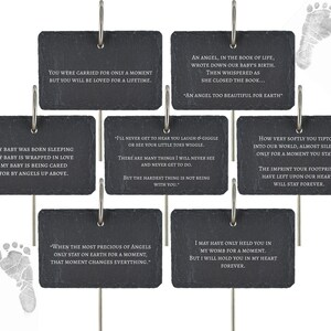 Stillborn Grave Stick Marker Memorial Slate Miscarriage Guardian Angel ...