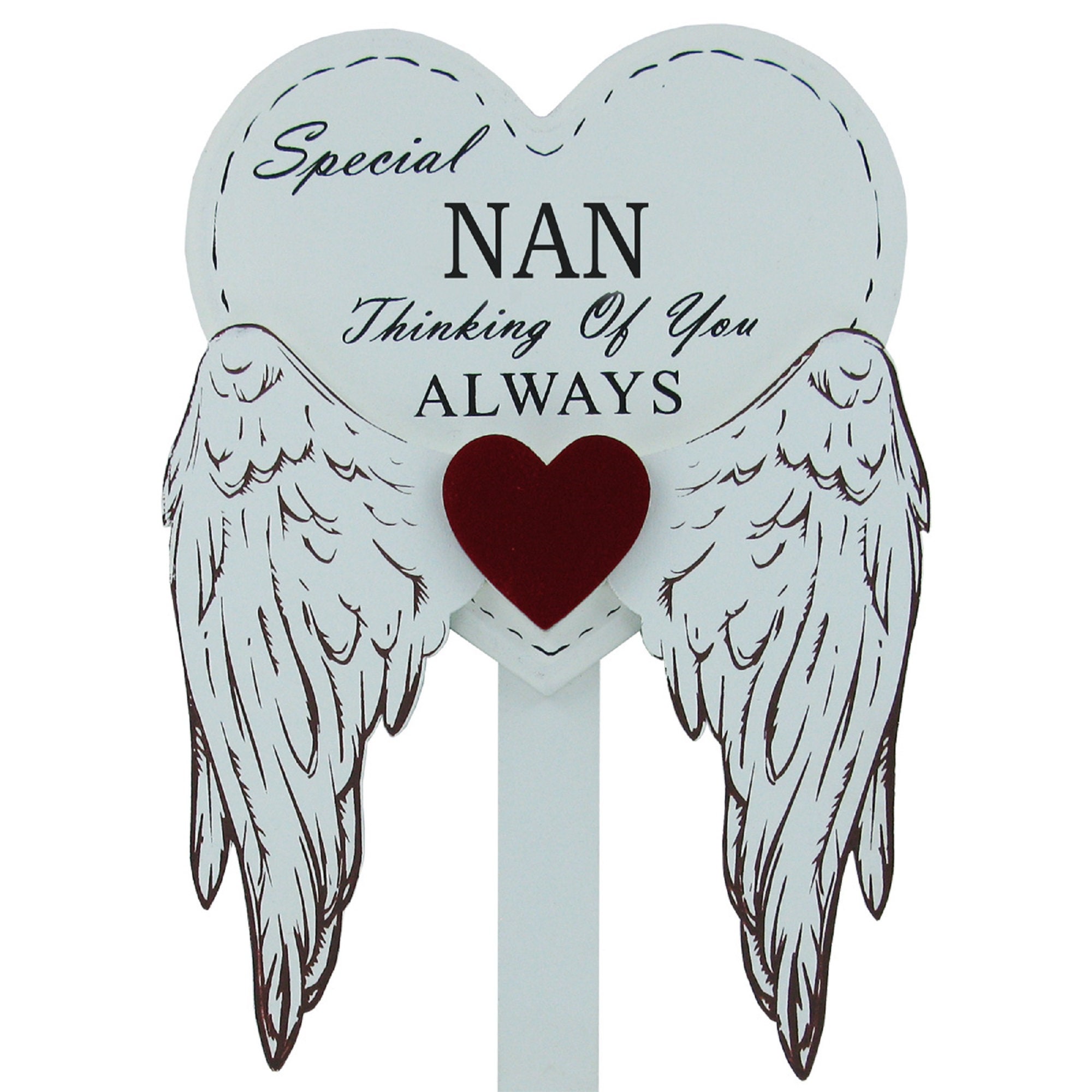 Special Nan Grave Stick Graveside Memorial Guardian Angel Wings Tribute ...