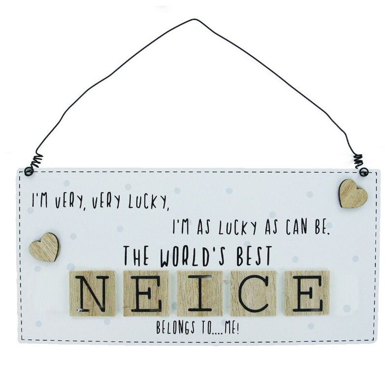 Niece Plaque The Worlds Best Niece 3D Letters Tile Sign Gift | Etsy