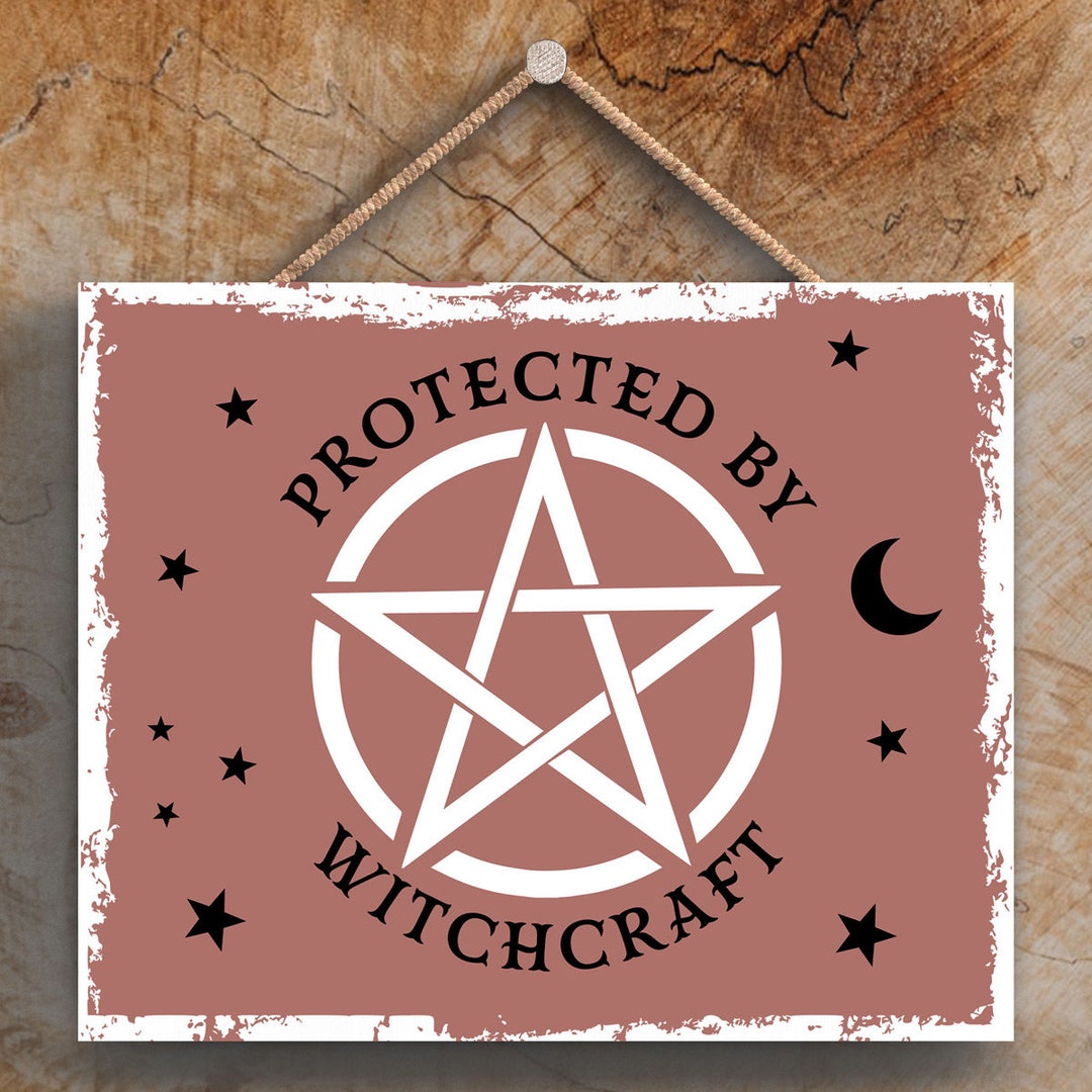 Witch Wall Plaque Sign Magic Spells Caution Witches Broomstick ...