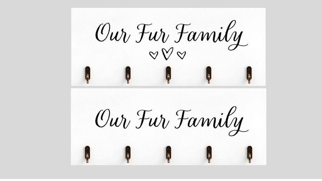 Our Fur Family Keys Key Rack 5 Hooks Holder Wall Hooks Keyrack - Etsy