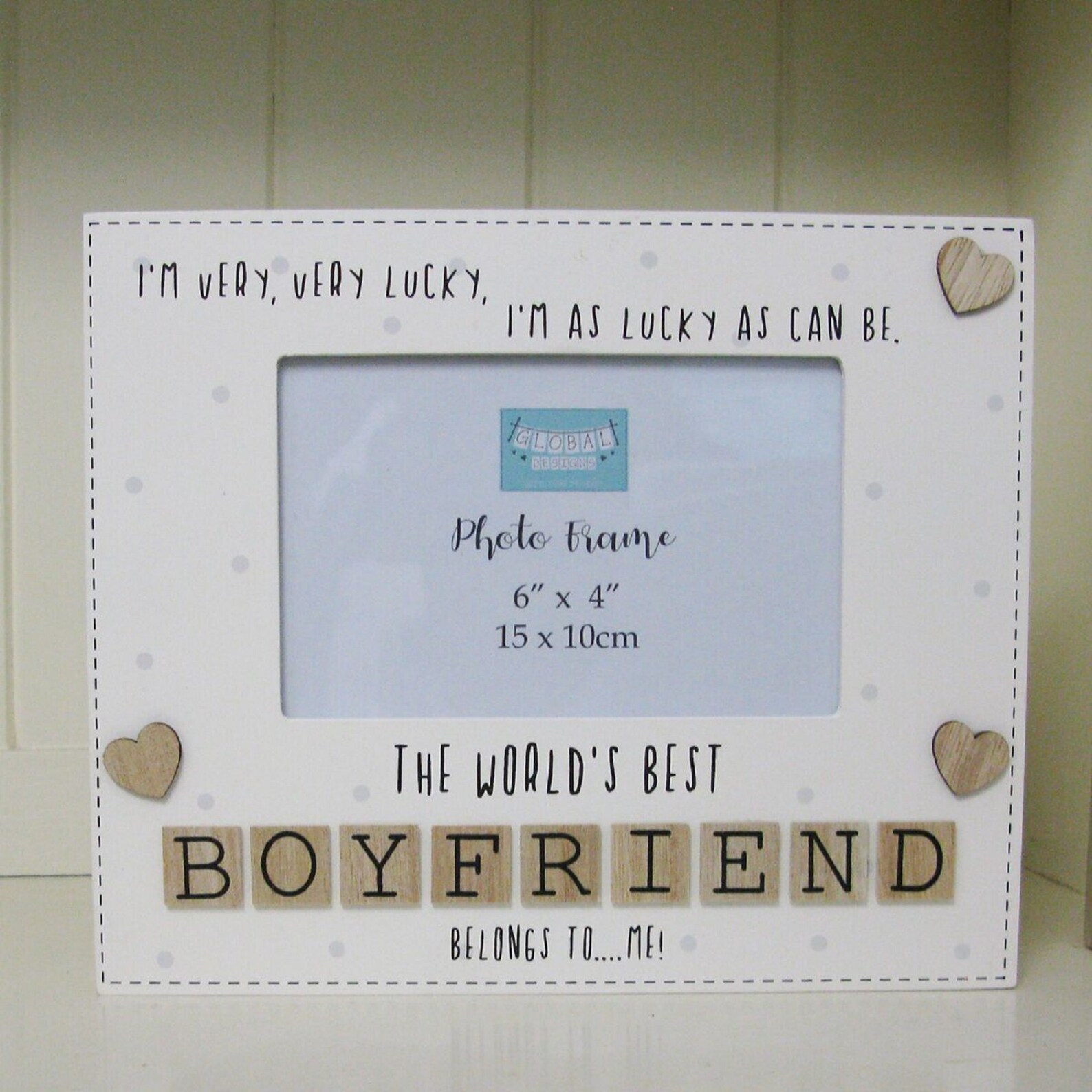 Boyfriend Photo Frame, Wood Letter Tiles, Cream Shabby Chic 6x4 - Etsy