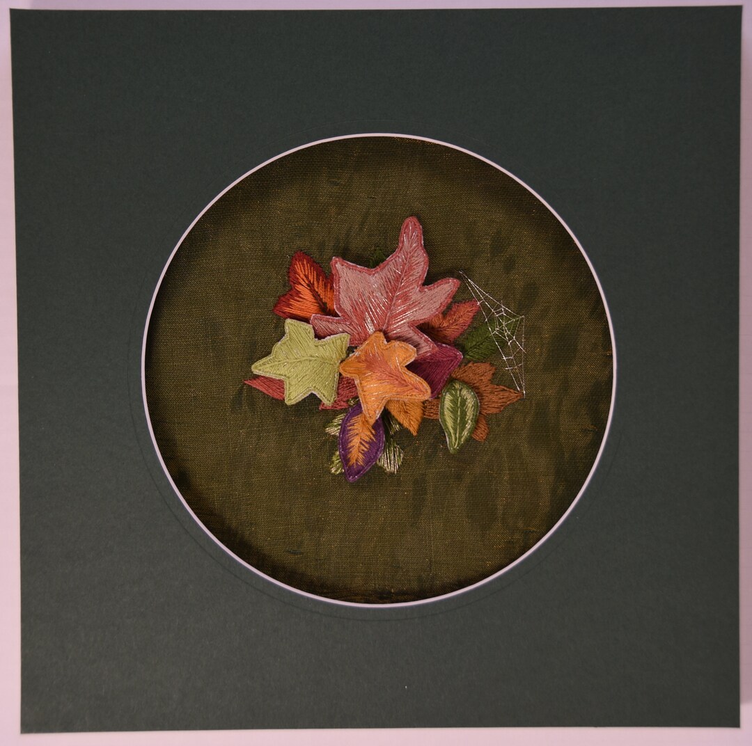 Stumpwork Embroidery - Autumn Leaves - Etsy