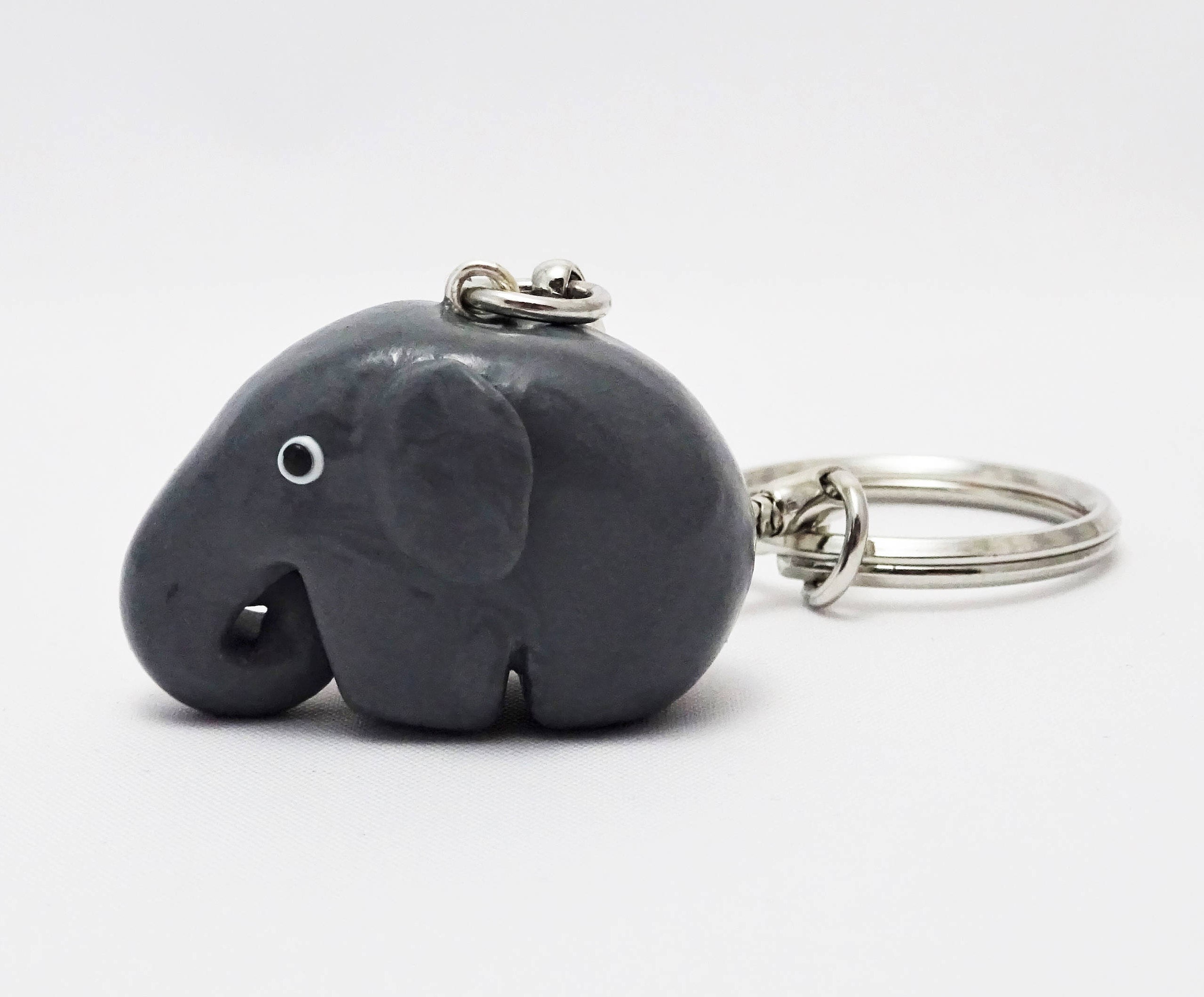 Elephant Keyring, Elephant Gift, Cute Elephant Keychain, Animal Lover ...