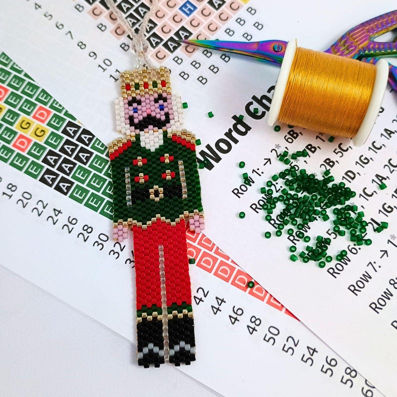 PDF Nutcracker Beading Pattern, Christmas Peyote and Brick Stitch ...