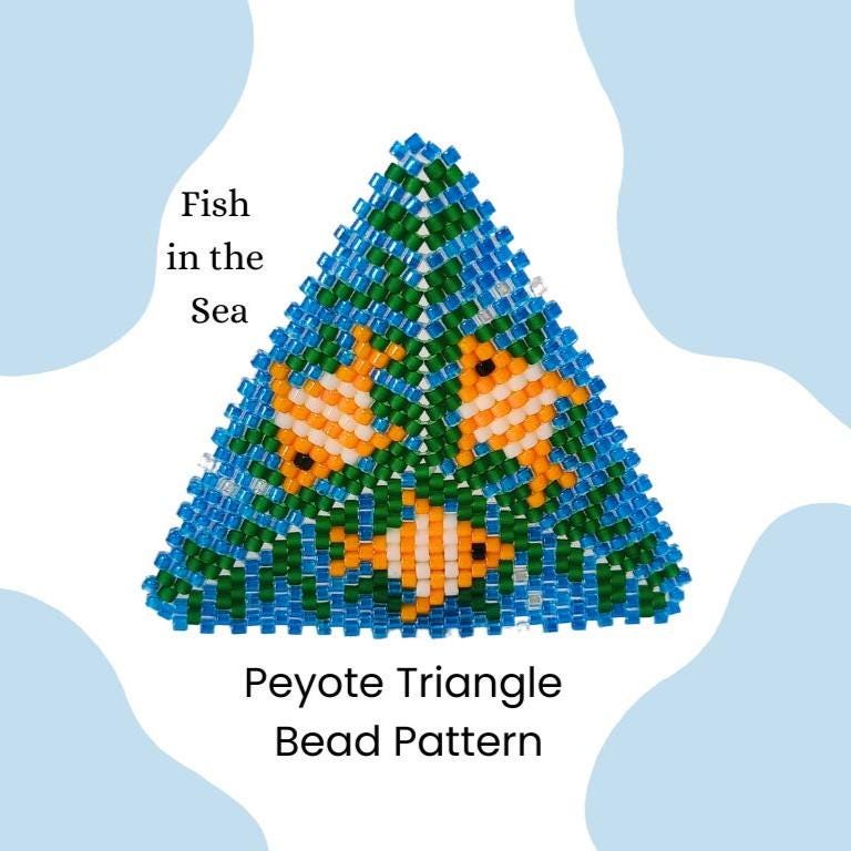 PDF Peyote Triangle Pattern With Sunflower and Bees, Bead Weaving ...