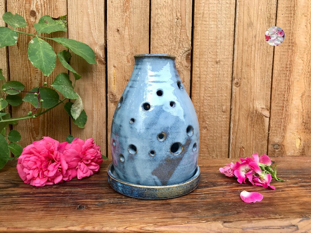 Outdoor Windlight Lantern Light Dots Stars // Ceramic Light House ...