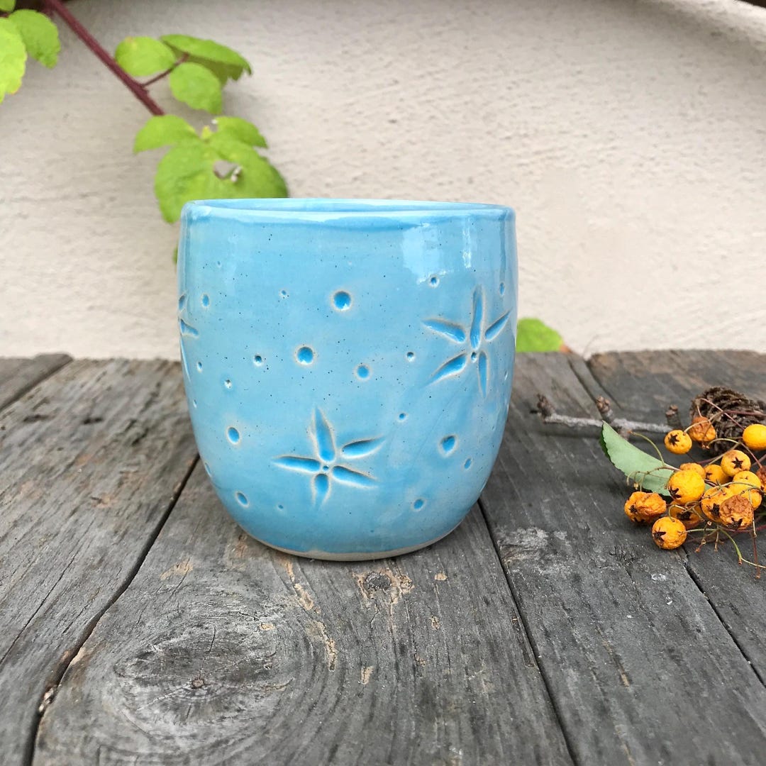Ceramic Mug Floral * Ice Queen * Turquoise White // Ceramic Mug Ice ...