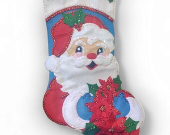 Finished Bucilla Destination North Pole Handmade Felt Stocking ...