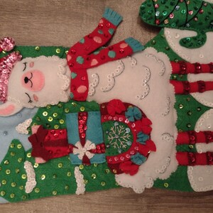 Handcrafted 18 Inch Felt Christmas Stocking: Bucilla Christmas Llama ...