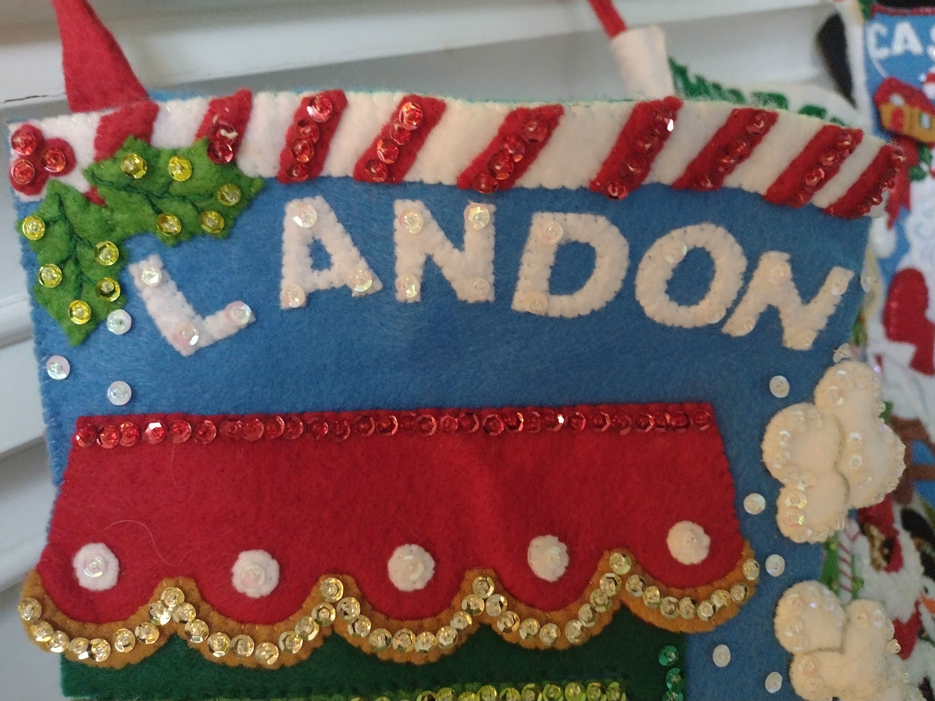 Handcrafted 18 Inch Felt Christmas Stocking: Bucilla Christmas Llama ...