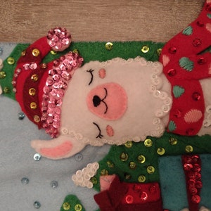 Handcrafted 18 Inch Felt Christmas Stocking: Bucilla Christmas Llama ...