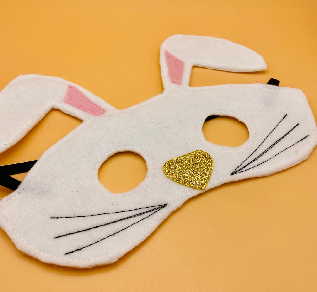 Felt Bunny Rabbit Mask, Kids Rabbit Easter Mask, Easter Bunny Mask ...