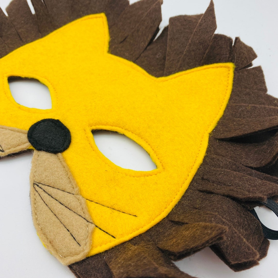 Kid's Felt Lion Mask, Kids Lion Dressing up Outfit, Fancy Dress Lion ...