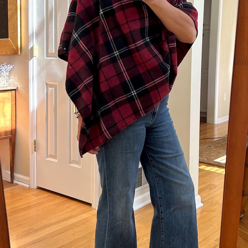 Plaid Poncho for Women - Etsy