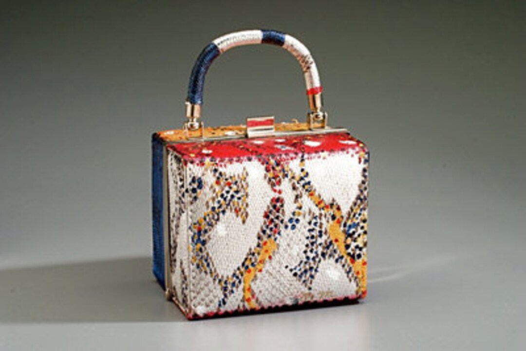 Faux Snake Skin Painted Box Bag - Etsy