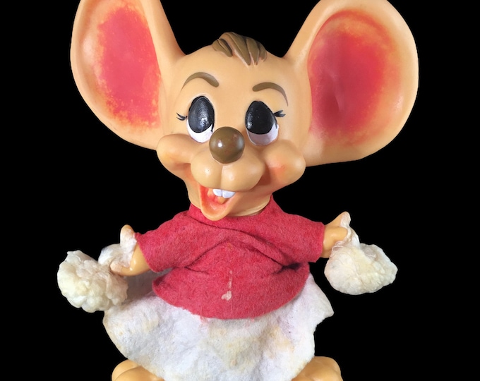 Vintage 1970 Roy Des of Florida Mouse Big Ear Piggy Bank Cheerleader ...