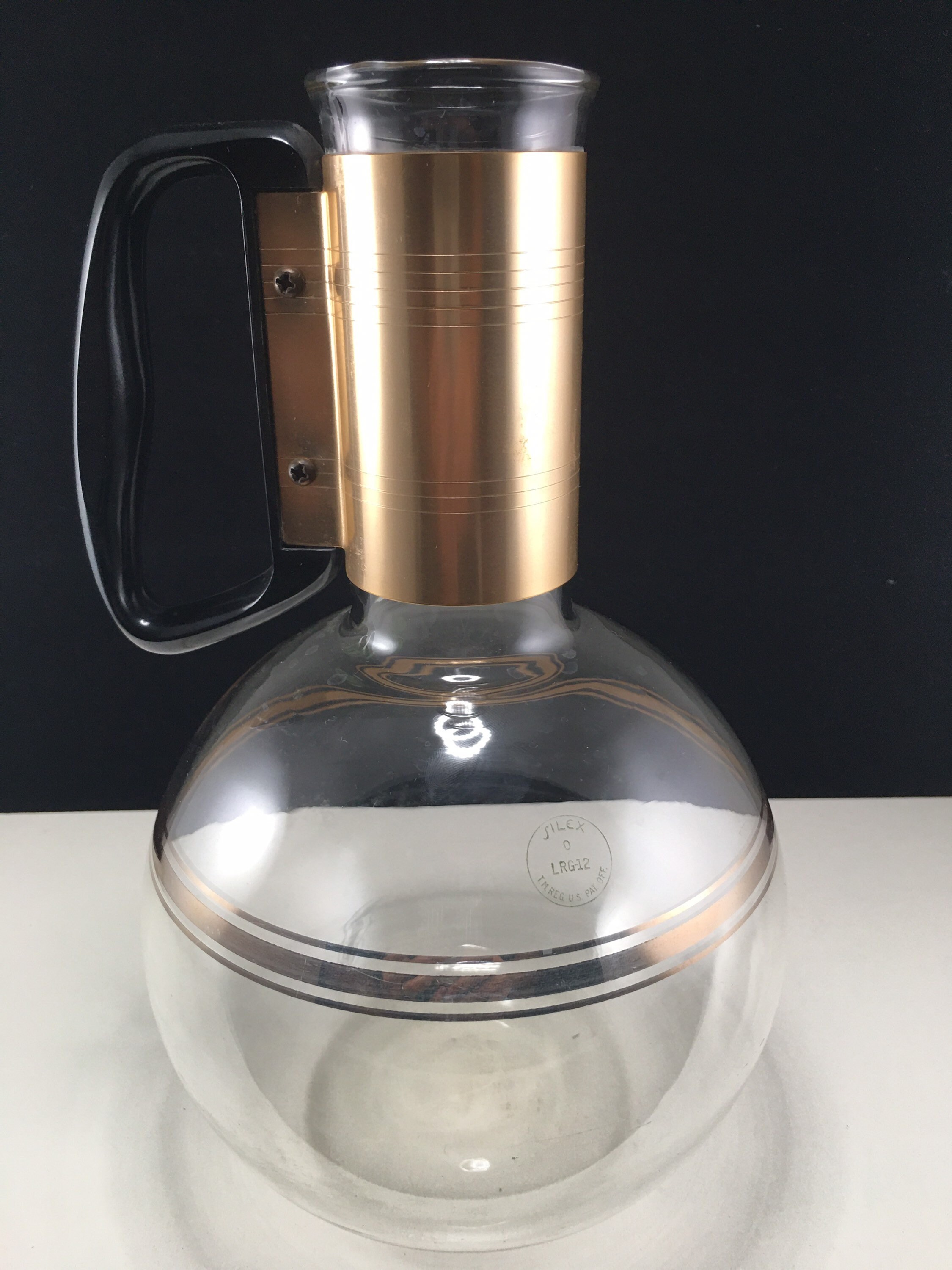 Vintage 1950s Pyrex Silex Coffee Carafe Gold Accents 12 Cup - Etsy