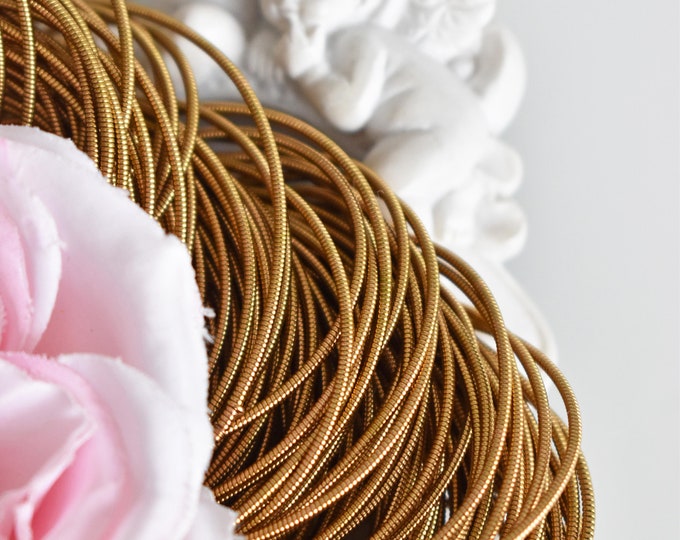 Antique Gold Circular Gimp Wire, Pearl Purl, Metalic Wire, Black Wire ...