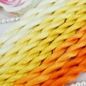 Pure Silk Thread for Embroidery, Yellow Shades Non-twisted Flat Silk ...
