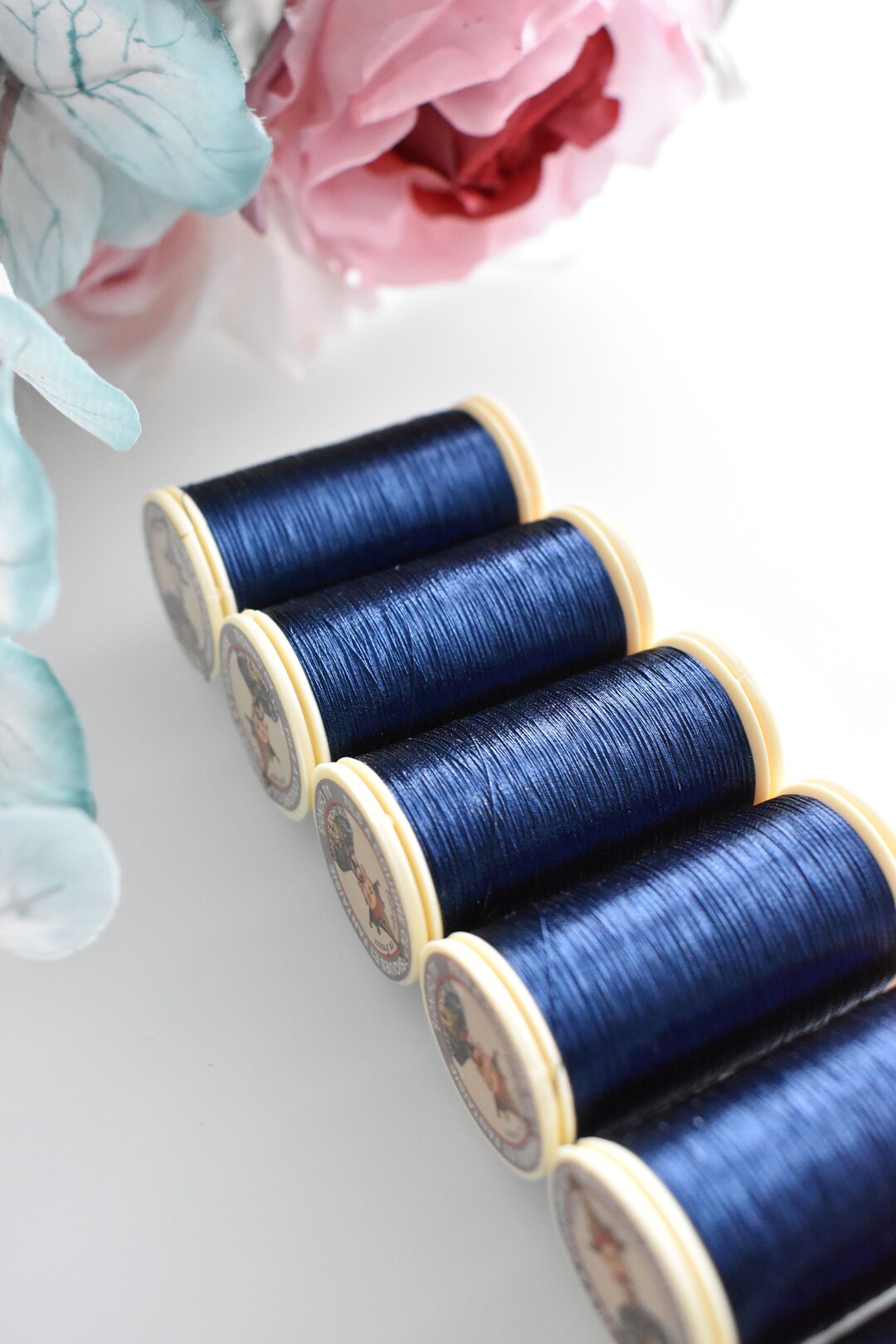 Metallic Navy Blue Color 265 Sajou Thread, Metallic Sewing Thread, Fil ...