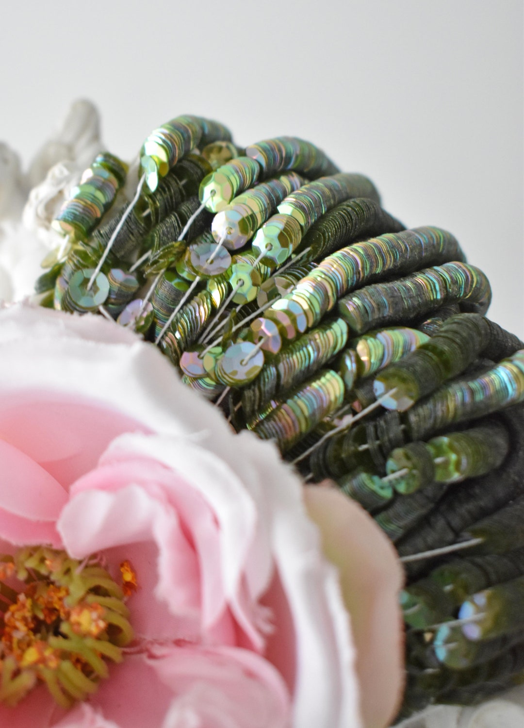 French Sequins, Iridescent Olive Green Cup Sequins, 3 Mm, 4 Mm, 5mm ...