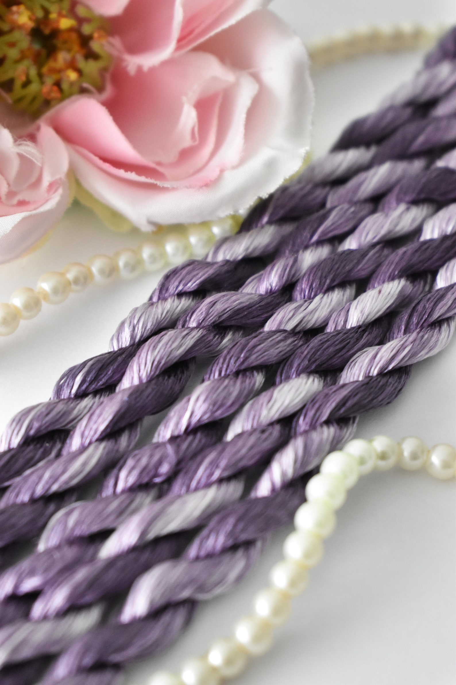 Pure Silk Thread for Embroidery, Gradient Color Non-twisted Flat Silk ...