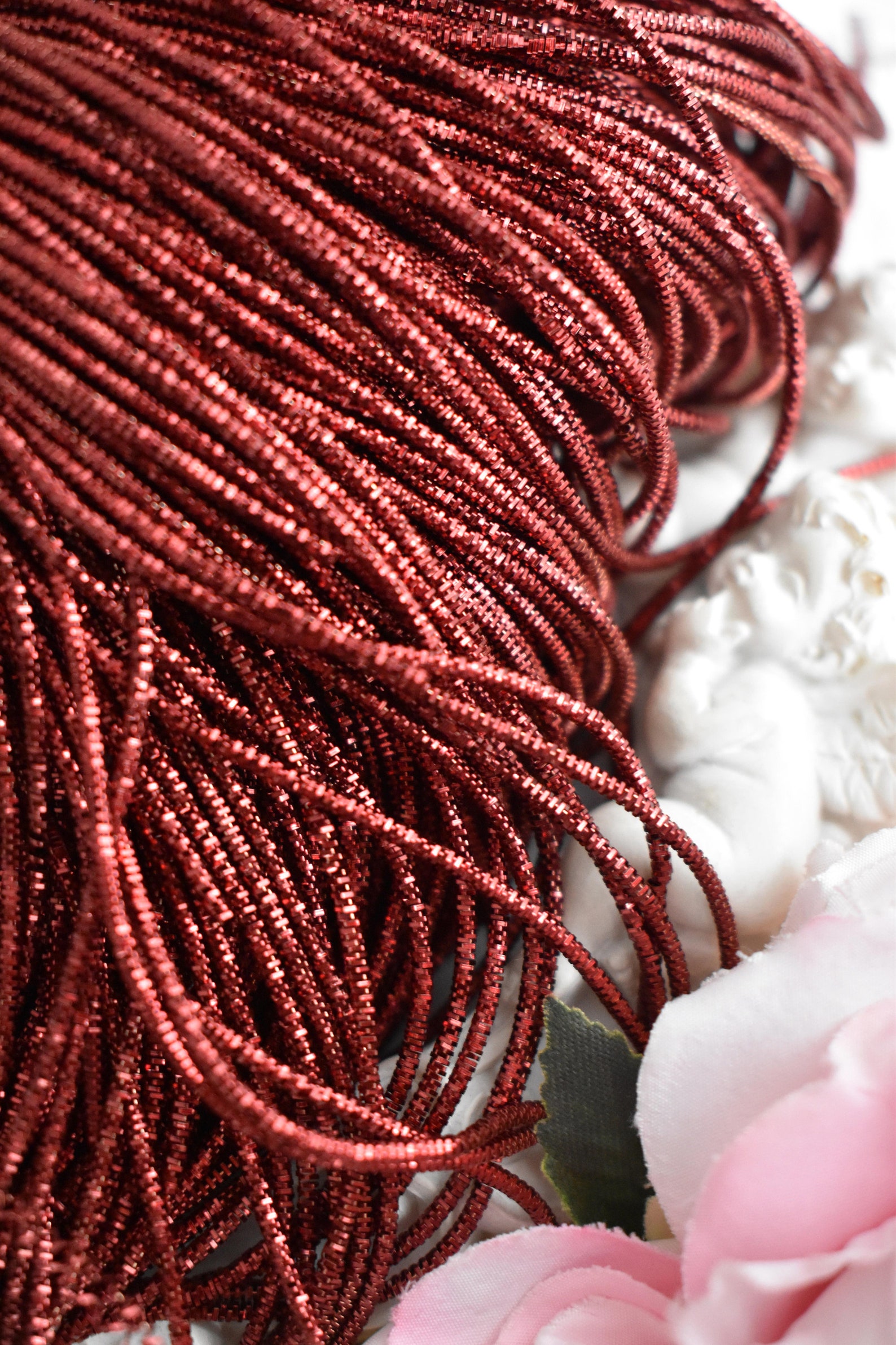 Burgundy Color Embroidery Wire French Metallic Wire Nakshi - Etsy