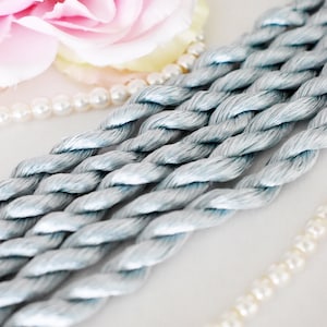 Pure Silk Thread for Embroidery, Blue Shades Non-twisted Flat Silk ...