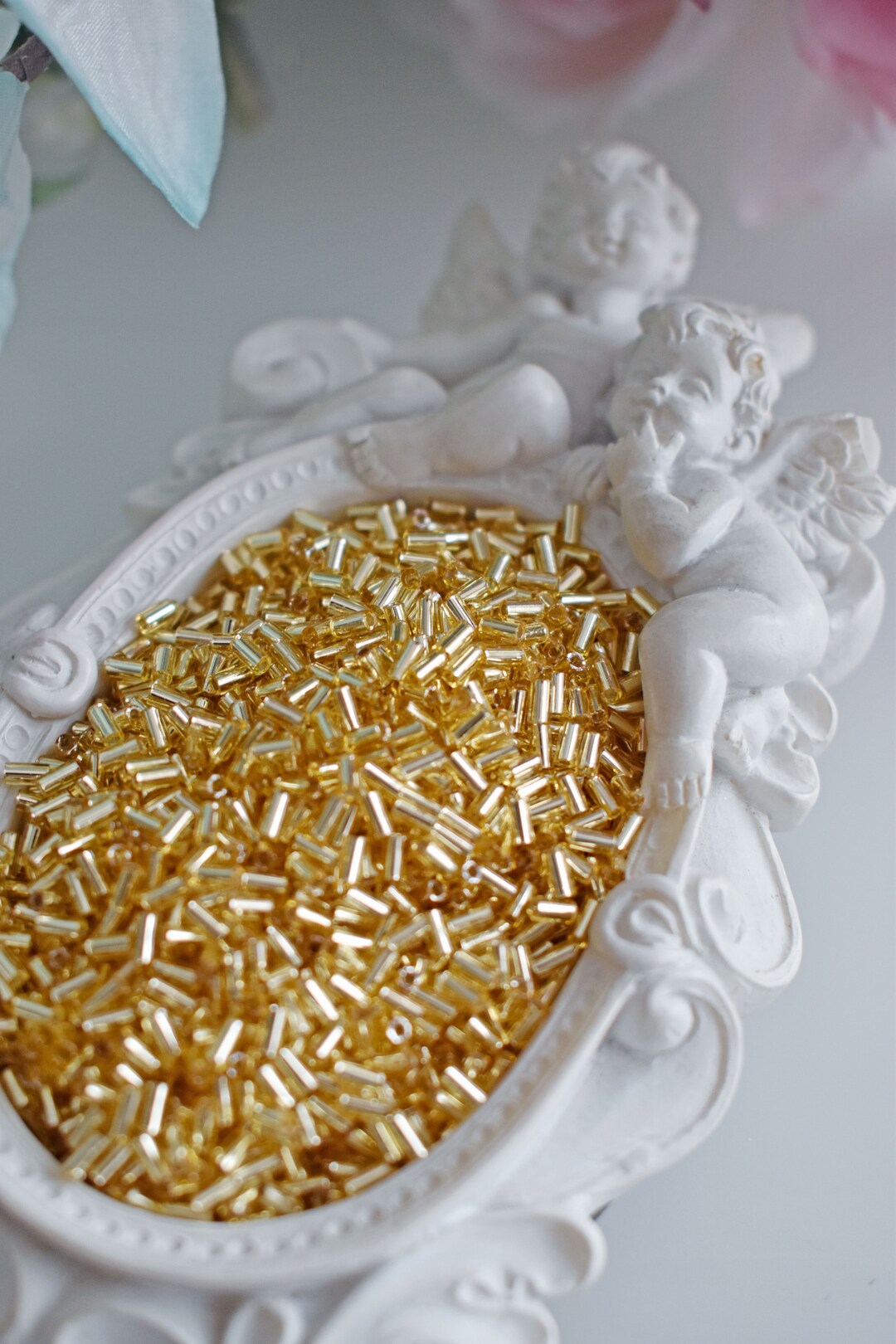 TOHO Bugle Beads Lt Topaz Color, 3 Mm Beads, 10 Gr - Etsy