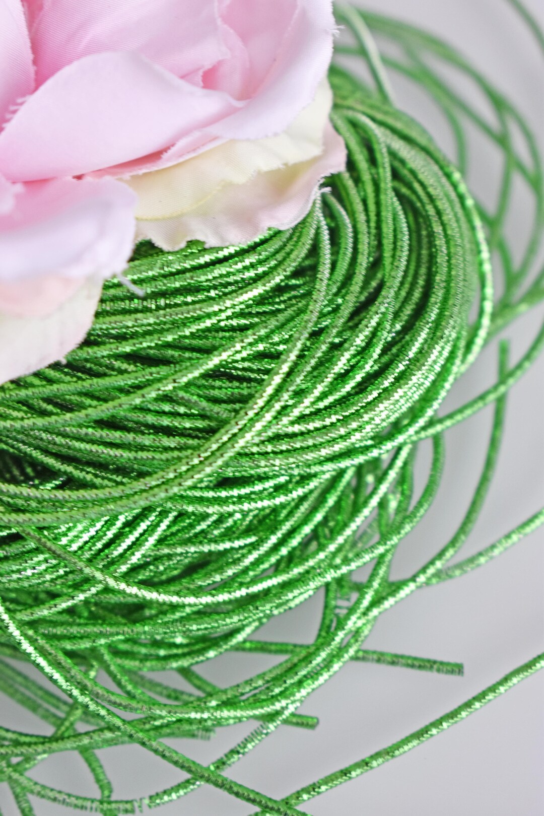 Light Green Embroidery Wire, French Metallic Wire, Nakshi, Bullion Wire ...