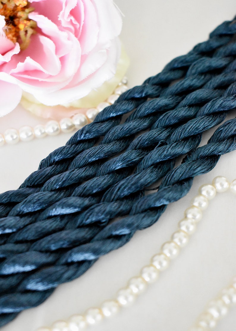 Pure Silk Thread for Embroidery, Blue Shades Non-twisted Flat Silk ...