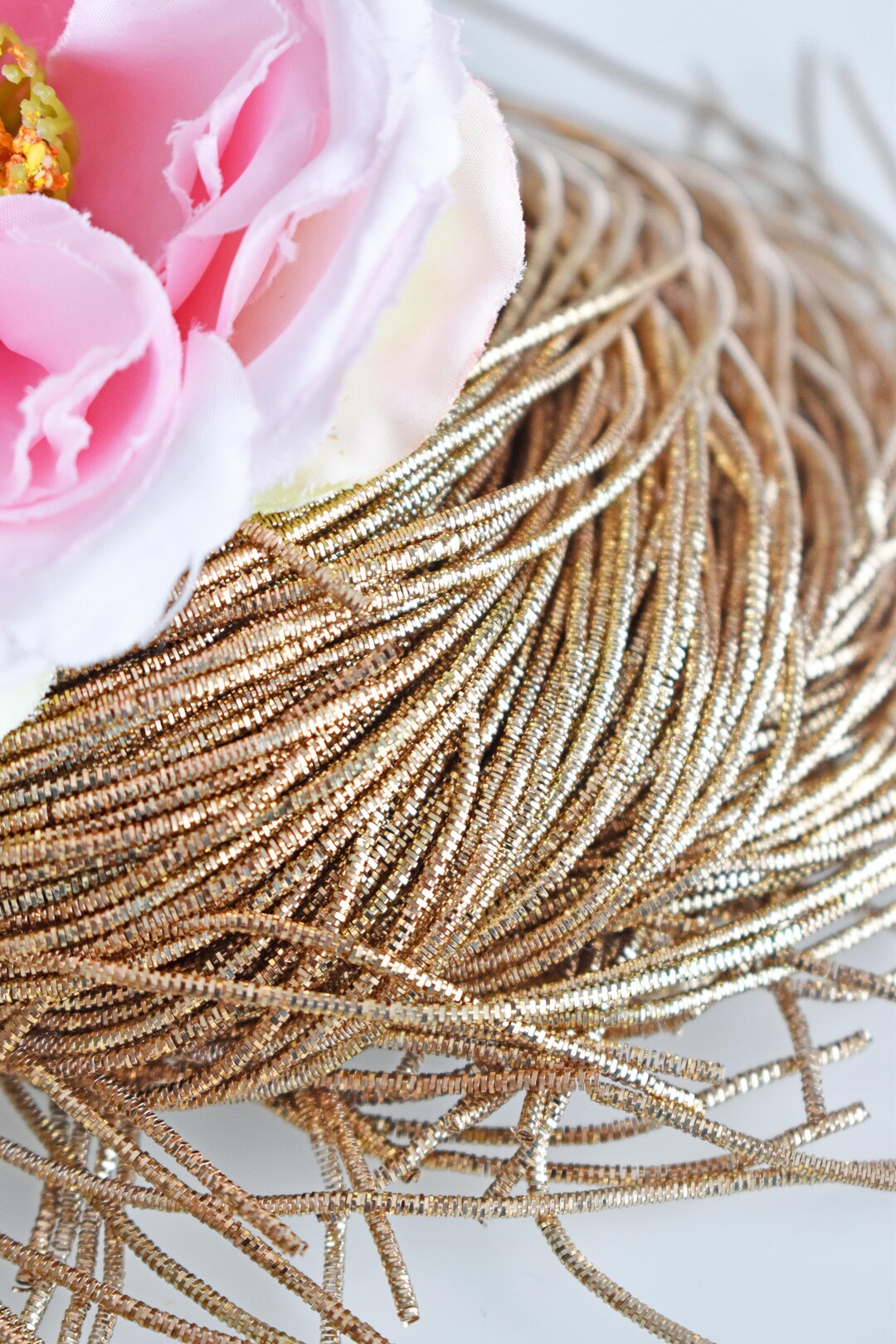 Golden Color Metallic Wire, French Metallic Wire, Nakshi, Bullion Wire ...