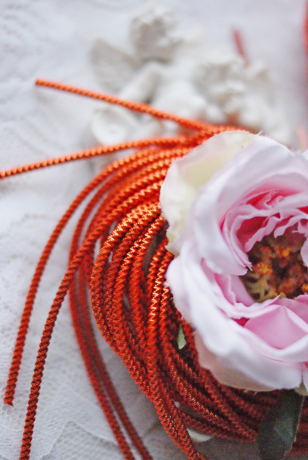 Orange Color Spiral Dapka-2 Mm 10gr, Metallic Spiral Wire, Dapka - Etsy