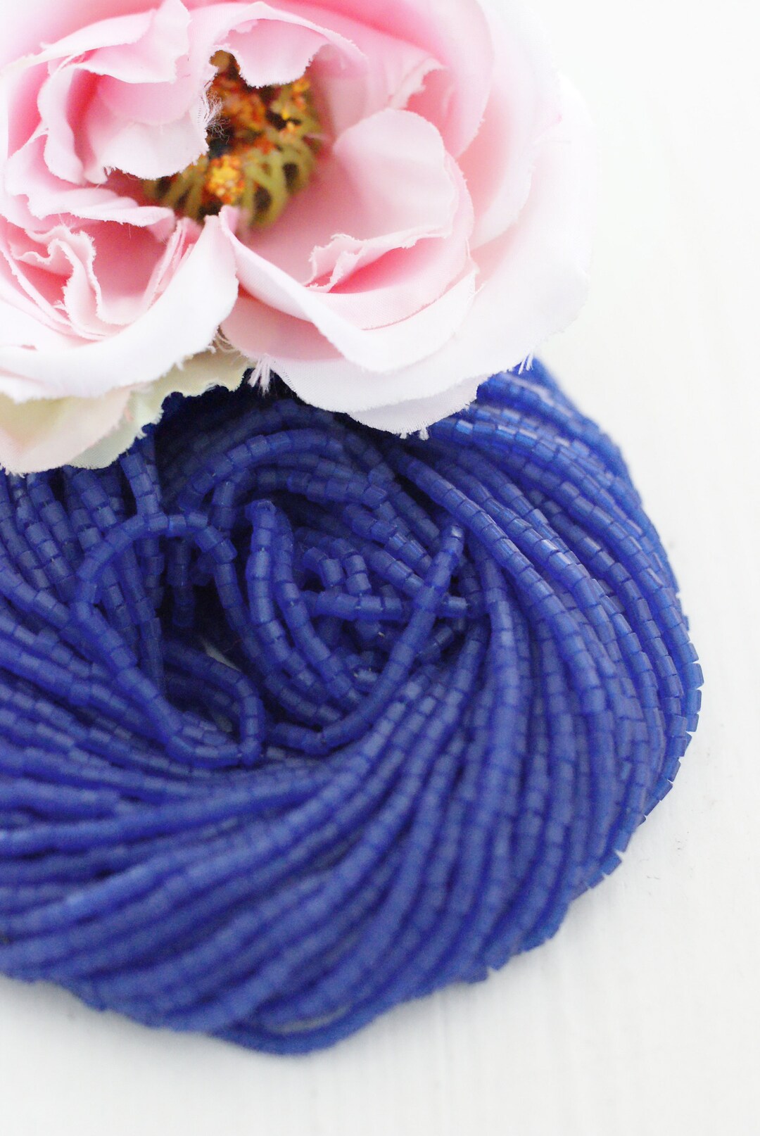 3 X 2 Cut Mat Blue Color Beads, 3 Cut Beads, Bead Strands, Czech Beads ...