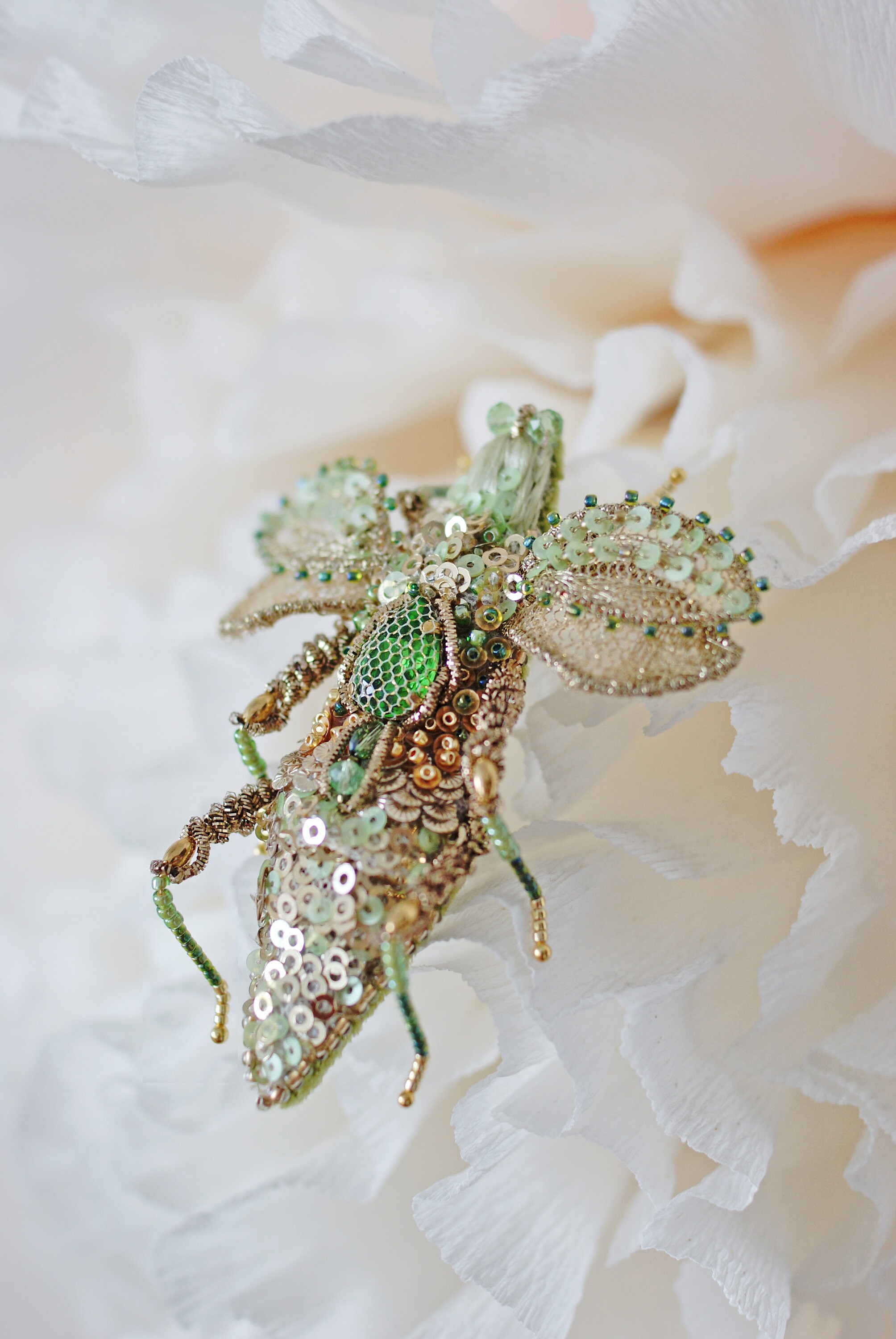 Brooch Locust Video Tutorial no materials and pattern-Step | Etsy