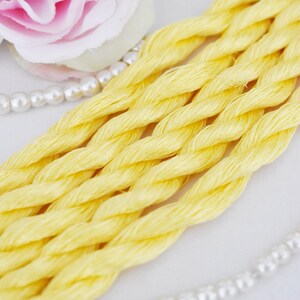 Pure Silk Thread for Embroidery, Yellow Shades Non-twisted Flat Silk ...