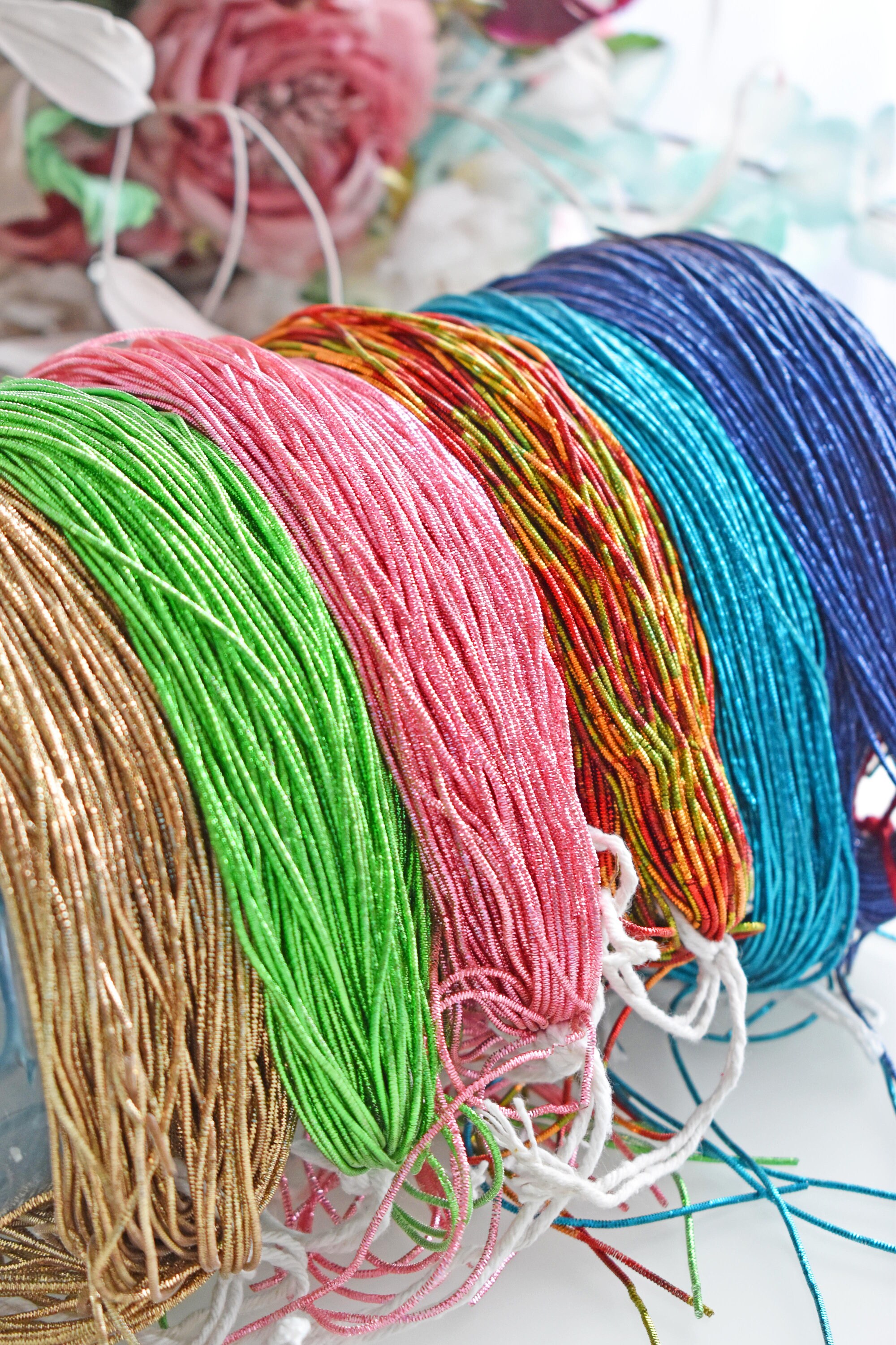 Scarlet Pink Wire French Metallic Wire Nakshi Bullion Wire - Etsy